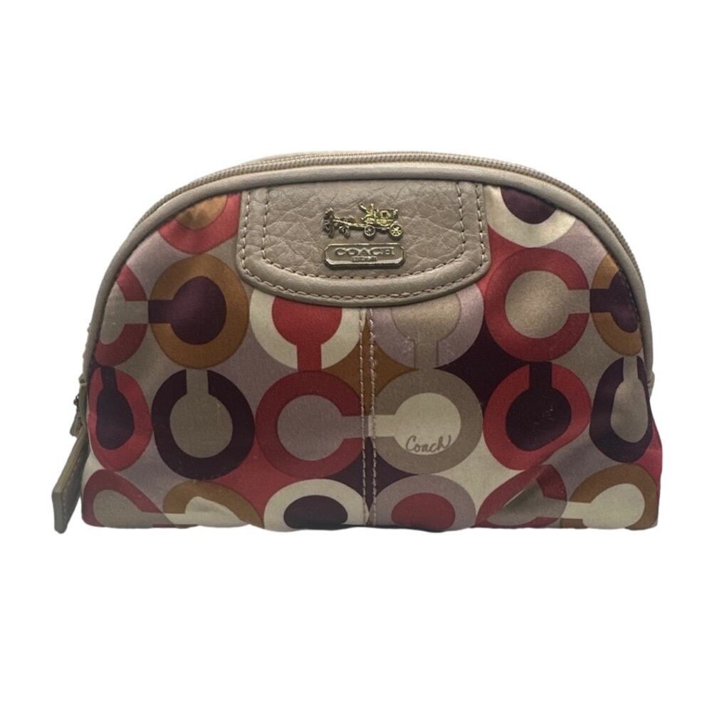Coach Signature Canvas Make Up / Cosmetic Case - Gem